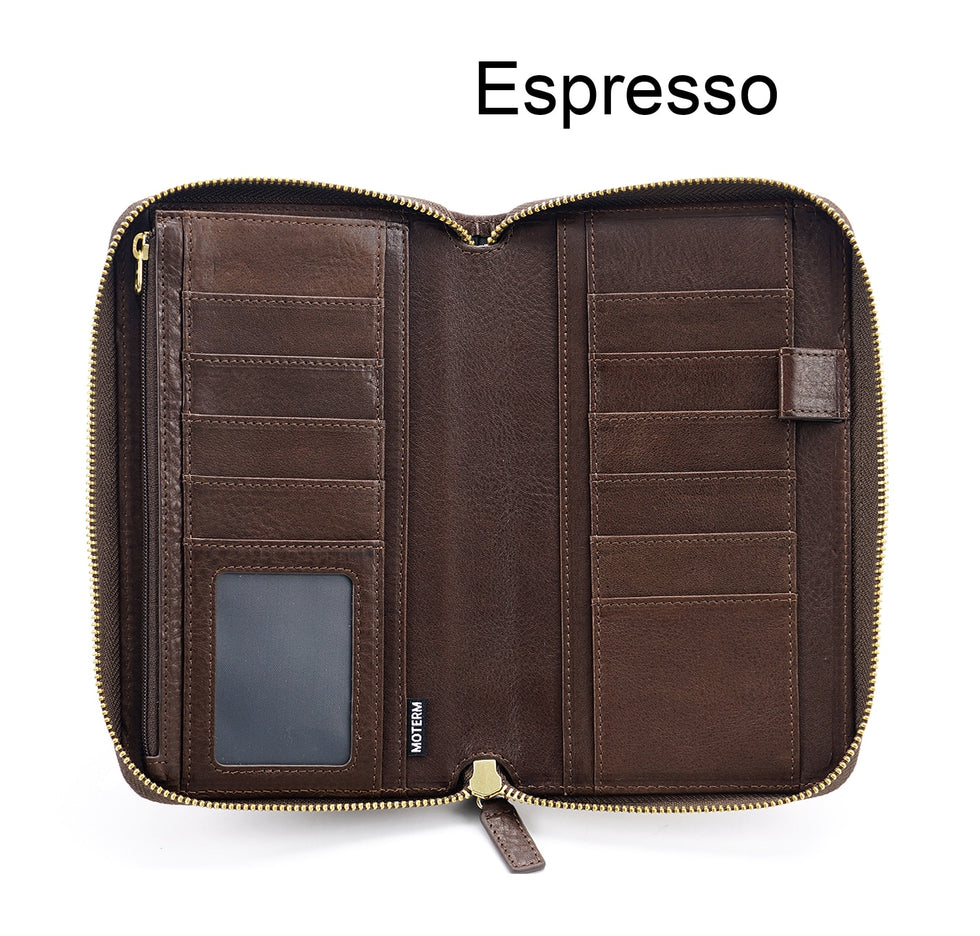 Moterm Full Grain Vegetable Tanned Cowhide Planner Zip Weeks 2.0 Cover ...