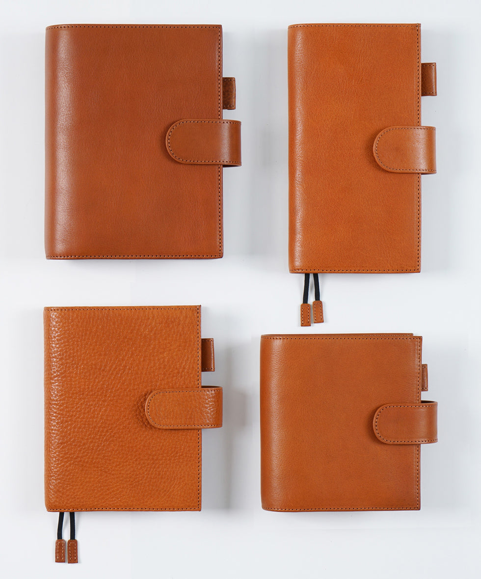Moterm Full Grain Vegetable Tanned Cowhide Planner Zip Weeks 2.0 Cover ...