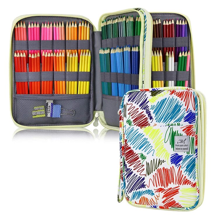 Extra Large Pencil Case Pen Case Cute Travel Case Marker Case Triple L ...