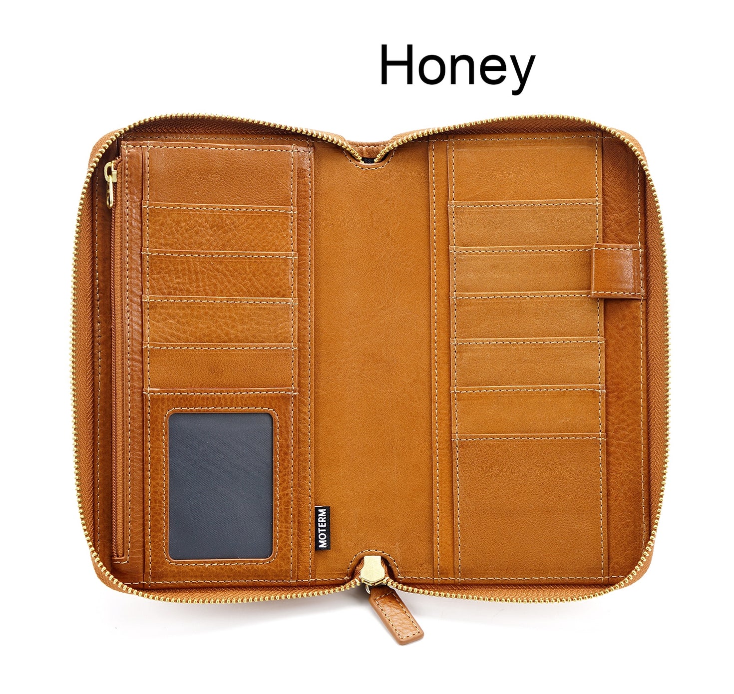 Moterm Full Grain Vegetable Tanned Cowhide Planner Zip Weeks 2.0 Cover ...