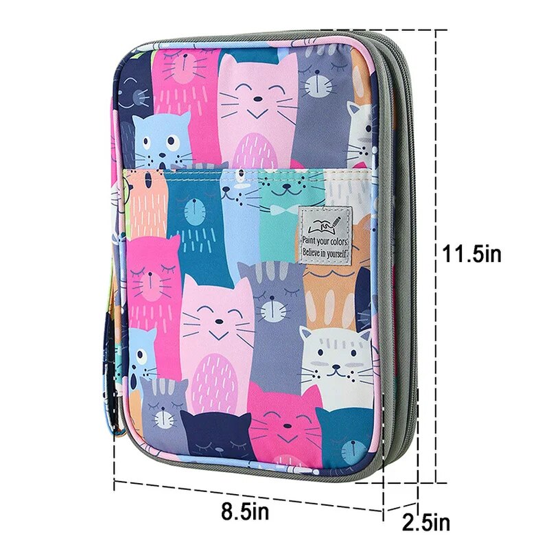 Extra Large Pencil Case Pen Case Cute Travel Case Marker Case Triple L ...