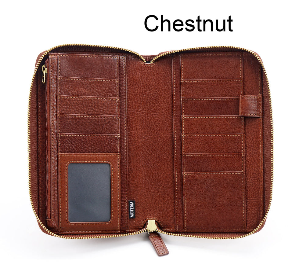 Moterm Full Grain Vegetable Tanned Cowhide Planner Zip Weeks 2.0 Cover ...