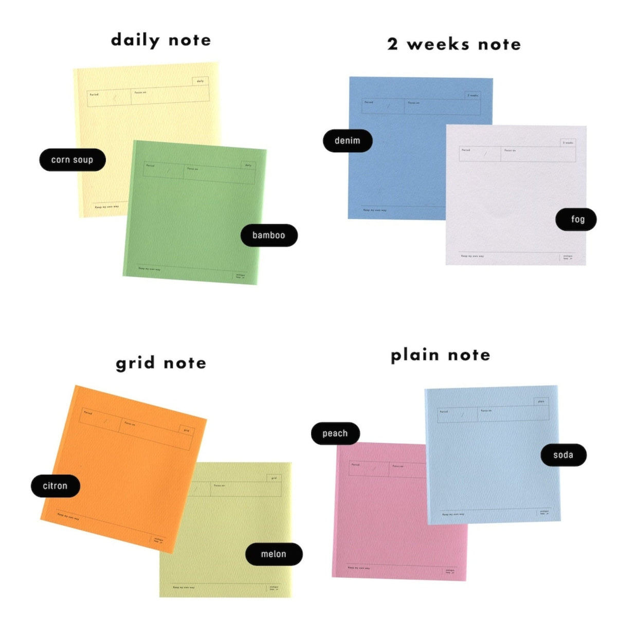 Analogue Keepers PP Note DAILY Planner Corn Soup Daily Dairy Daily Not ...