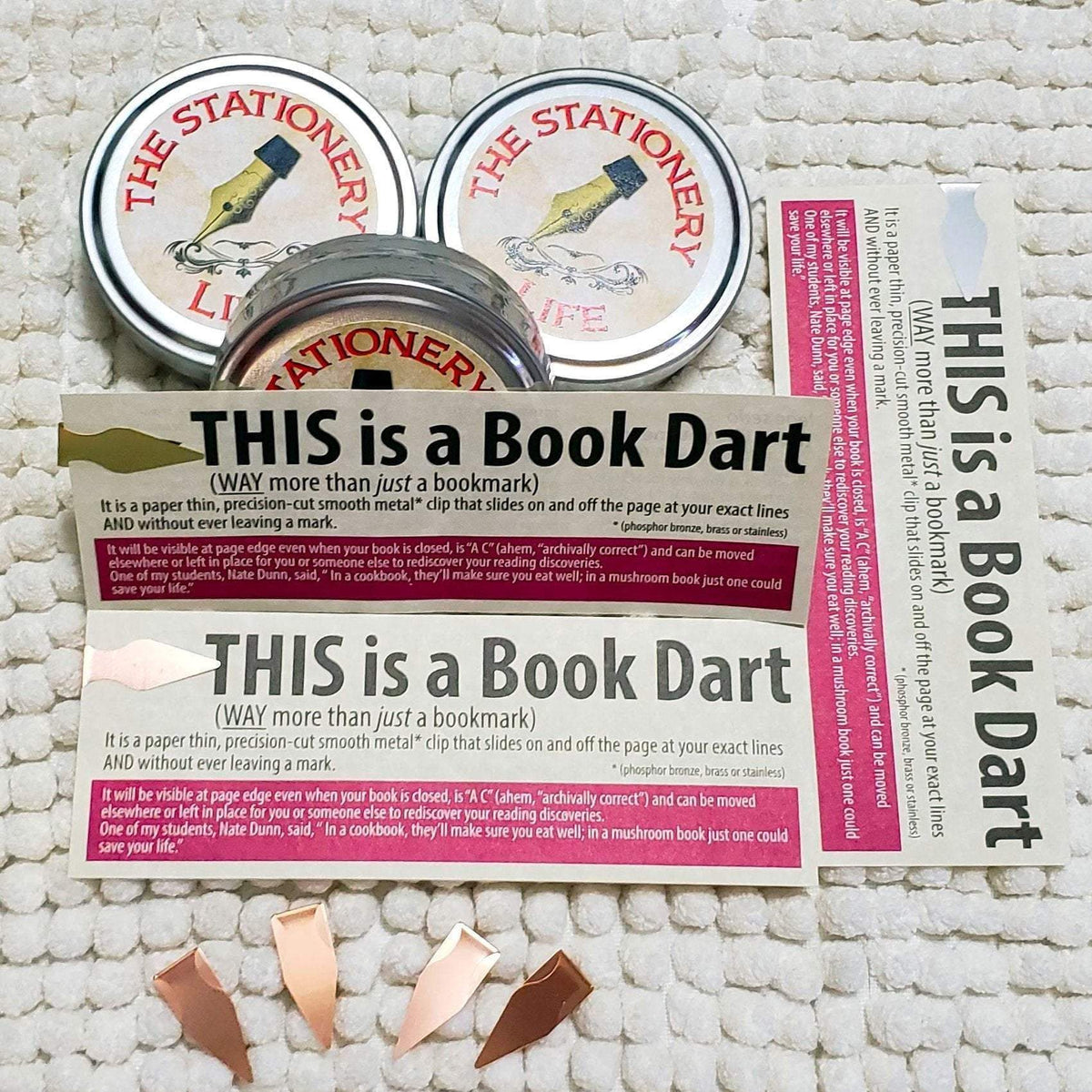Rose Gold Line Markers | Book Page Darts | The Stationery Life – The ...