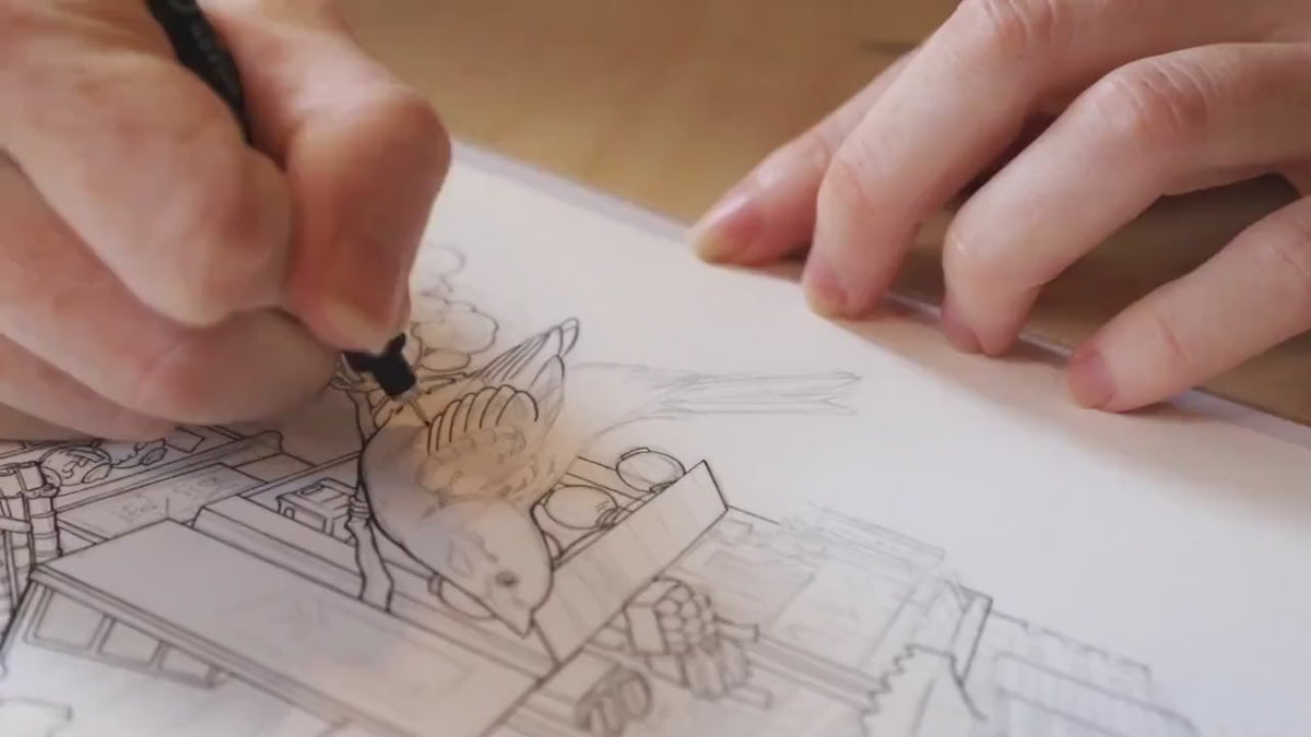 Sakura BLACK Pigma Micron Holder Pen Holder Marker Holder Manga Pen An ...