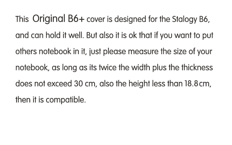 Moterm Original Series Leather B6 Plus Cover for B6 Stalogy Notebook G ...