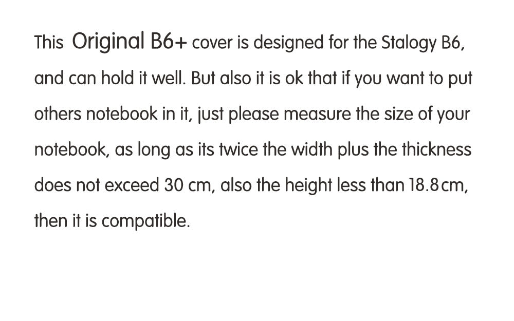 Moterm Original Series Leather B6 Plus Cover for B6 Stalogy Notebook G ...