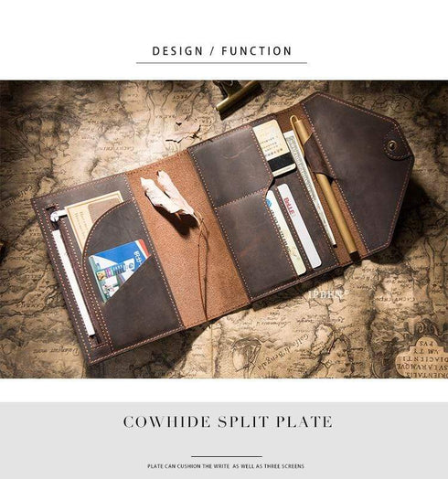 Genuine Leather Traveler's Notebook Techo Cover | A5 A6 – The ...