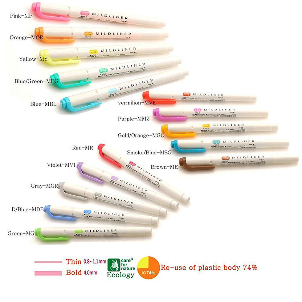 Zebra Mildliner FRIENDLY Mildliner Set of 5 - Orange Package WKT7-N-5C ...