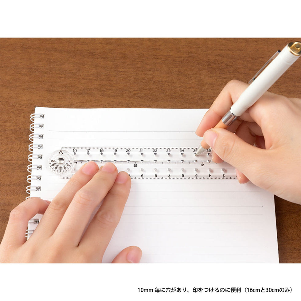 MIDORI PINK Clear Polycarbonate FOLDING Multi Ruler | 30cm – The ...