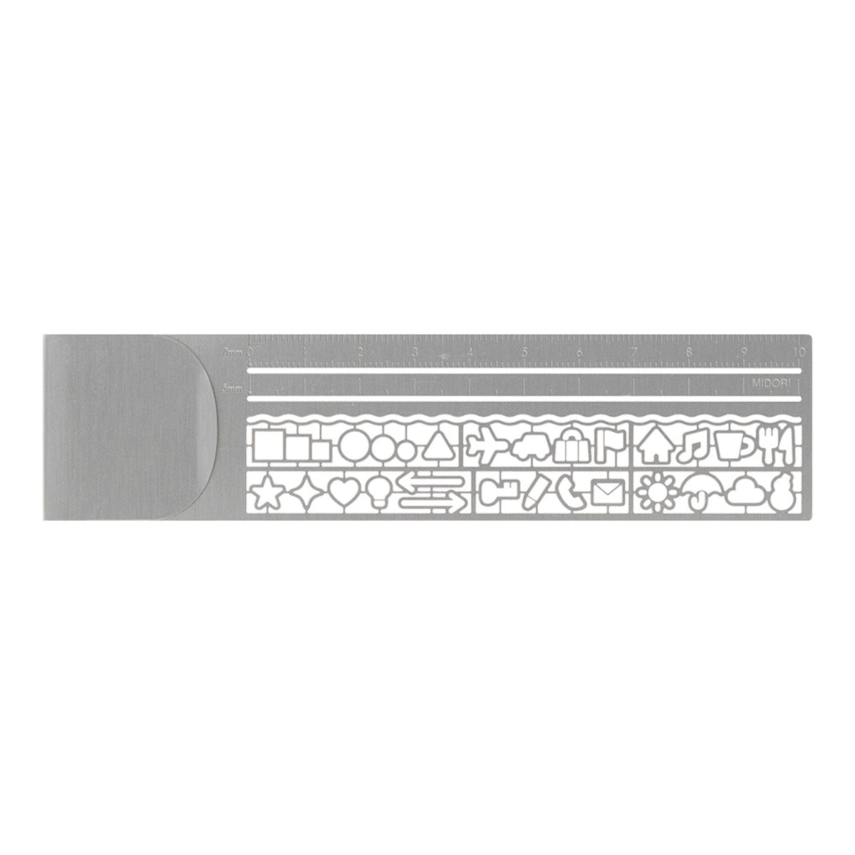 Midori CLIP RULER Stencil Template Bujo Template Metal Bookmark | Stai ...