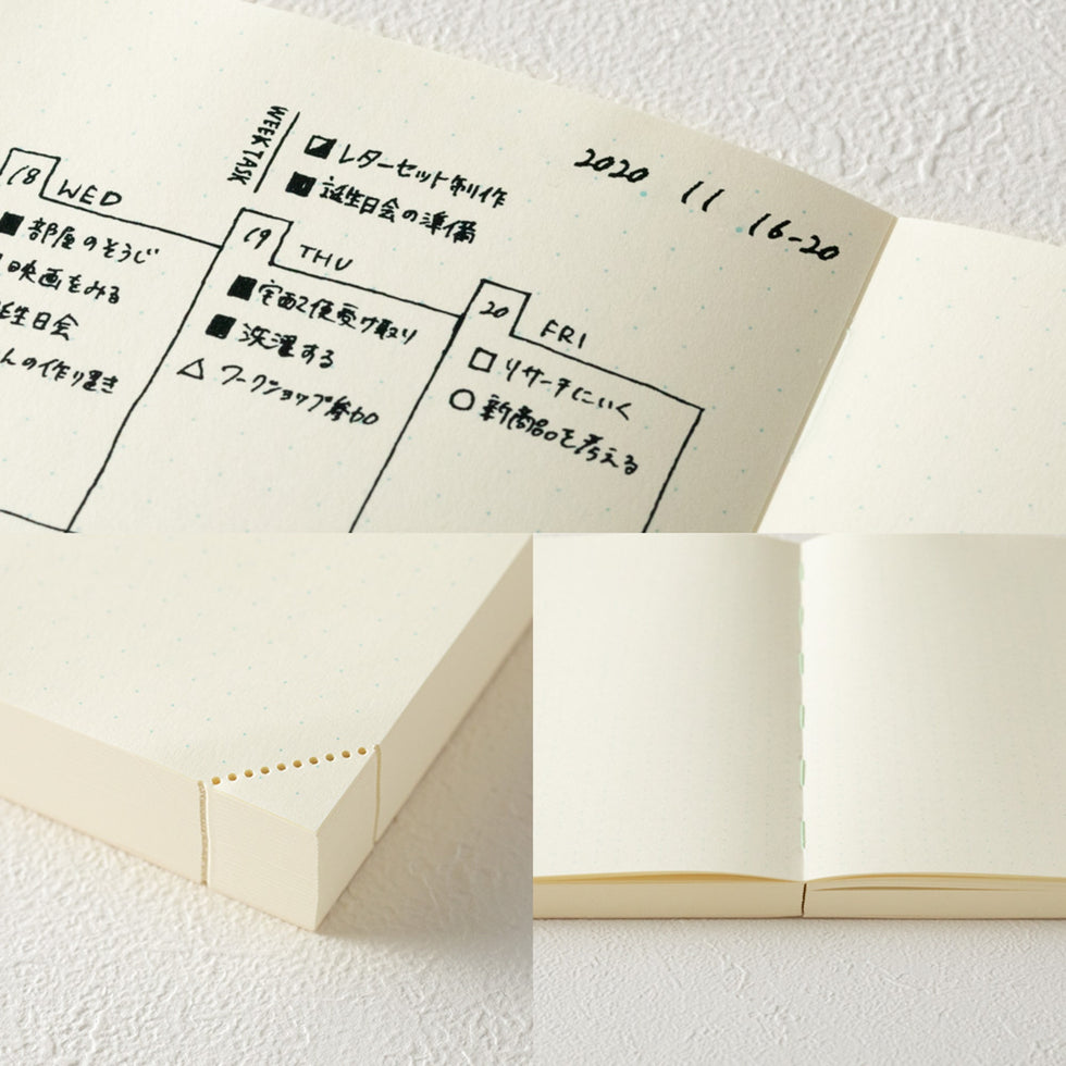 A5 MD Midori CODEX JOURNAL One Day Per Page "Lay Flat" | Dot Grid – The ...