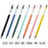 MARK'S STYLE Colors BLACK Vibrant Wooden Shaft Retractable Gel Ink Pen ...