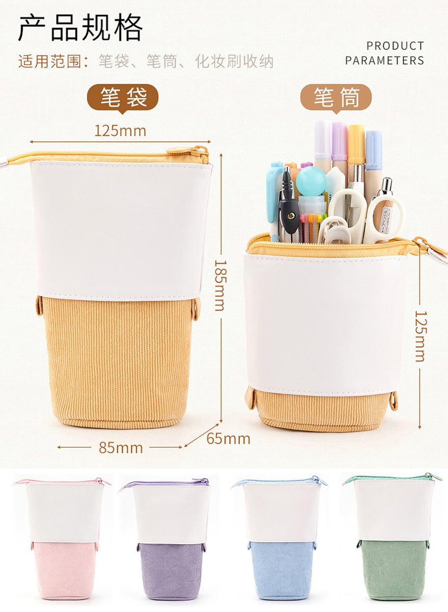 ANGOO BLACK Retractable Standing Pen Case Pencil Case Retractable Case ...