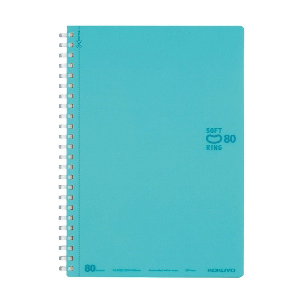 Kokuyo B5 Soft Ring B5 BLUE GREEN Notebook Dotted Line 6mm Rule | 80 S ...