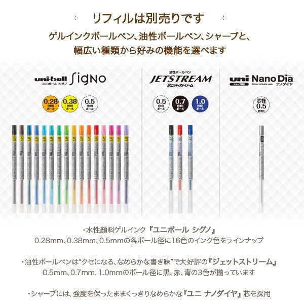 Uni Style Fit PASTEL PINK 4 Color GEL Multi Pen Pen Body KnockType Bod ...