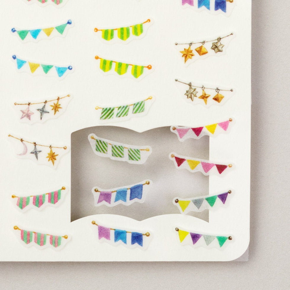 Midori Banners Garland Motif Headers Sticker for DIARY Series Stickers ...