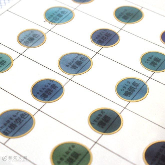 Kamio Japan LIGHT BLUE Color Sample Tracing Stickers Transparent Stick ...