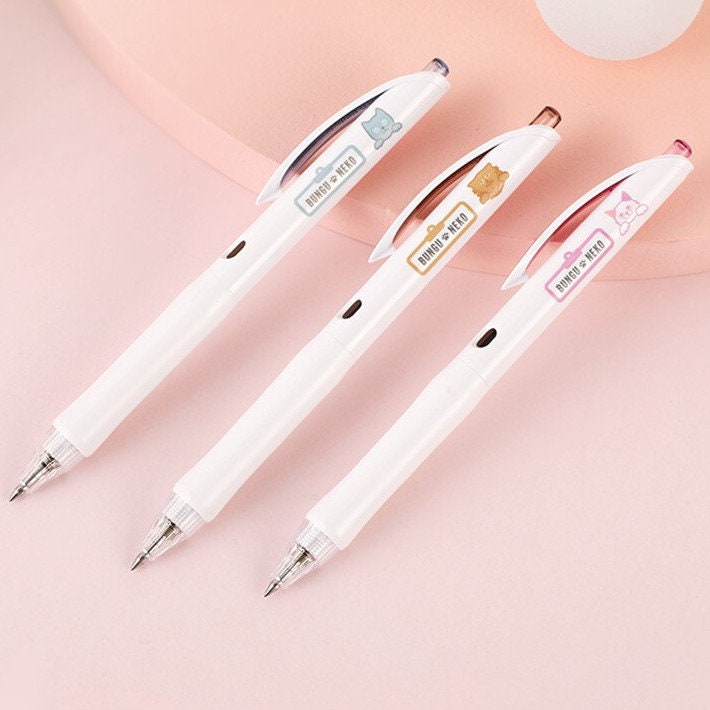 Kokuyo Vividry BUNGO & NEKO Limited Edition Three Pen Set Retractable ...