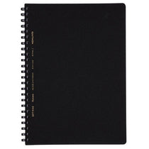 Kokuyo B5 Soft Ring BUSINESS Series BLACK 6mm Dotted Ruled Notebook Ec ...
