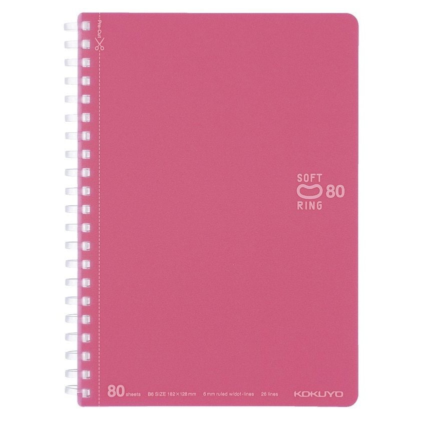 Kokuyo B6 Soft Ring BLACK Notebook 5mm Grid Notebook 5mm Graph Noteboo ...