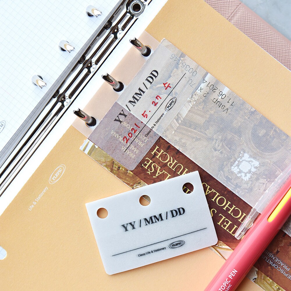 PLEPIC STICKY Binder Label 3 Hole Paper Binder Accessory Removable Sti ...