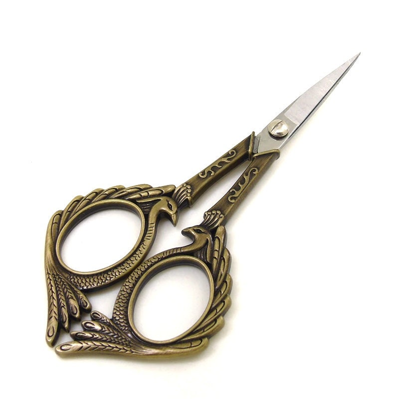 ONE Pair COPPER Retro Inspired Angel Scissors Office Scissors Statione ...