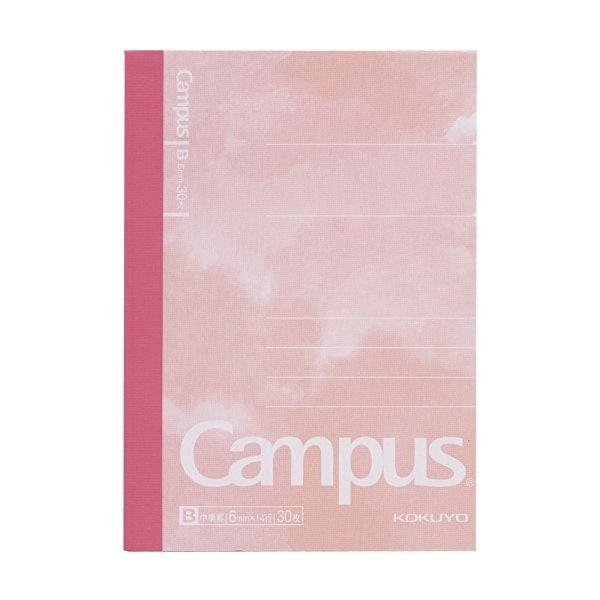 Kokuyo PINK A7 LIMITED EDITION Watercolor B Ruled 6mm Ruled Notebook W ...