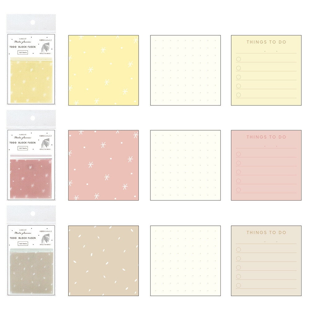 LabClip PINK To Do Block Fusen Sticky Notes Dot Grid Sticky Notes Past ...