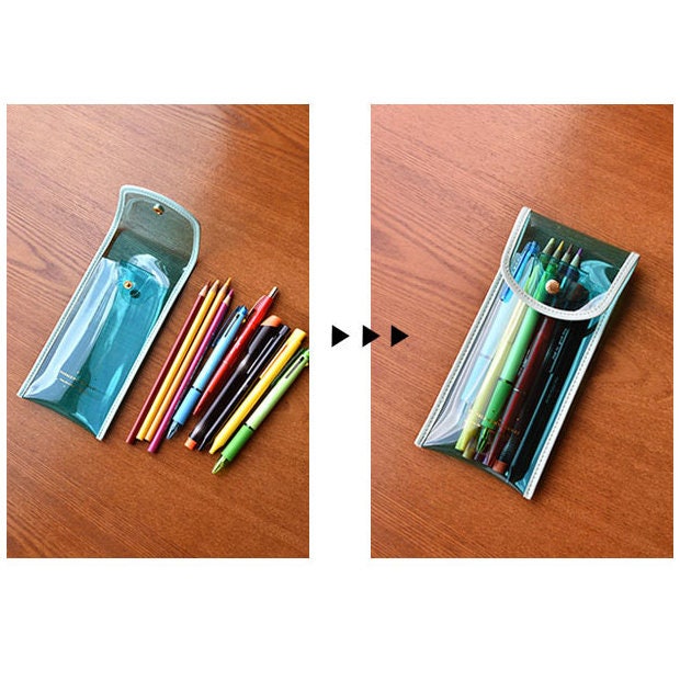 PLEPIC TWINKLE Clear MILKY Pen Case Pencil Case Storage Case Durable P ...
