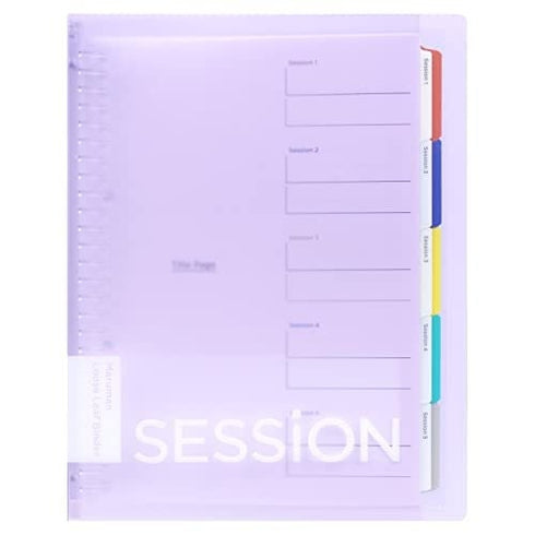 MARUMAN SESSiONS LIGHT PURPLE B5 Binder Stufy Binder Subject Binder In ...