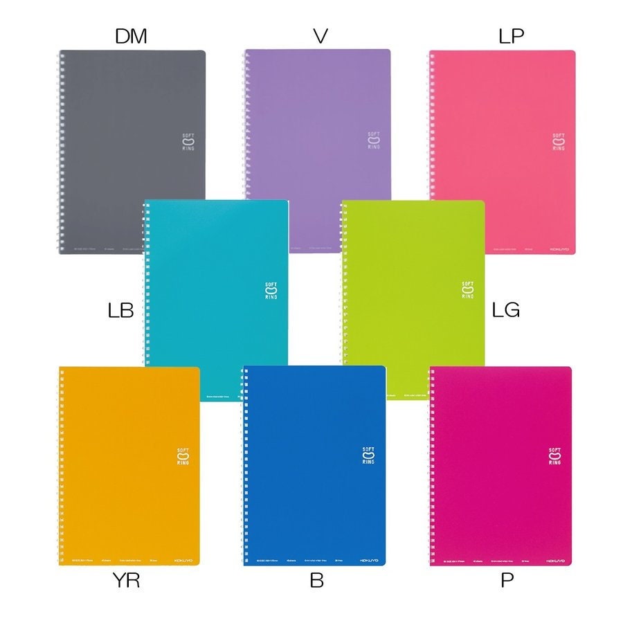 Kokuyo B5 Soft Ring VIOLET Notebook Dotted Line 6mm Rule | 40 Sheets S ...