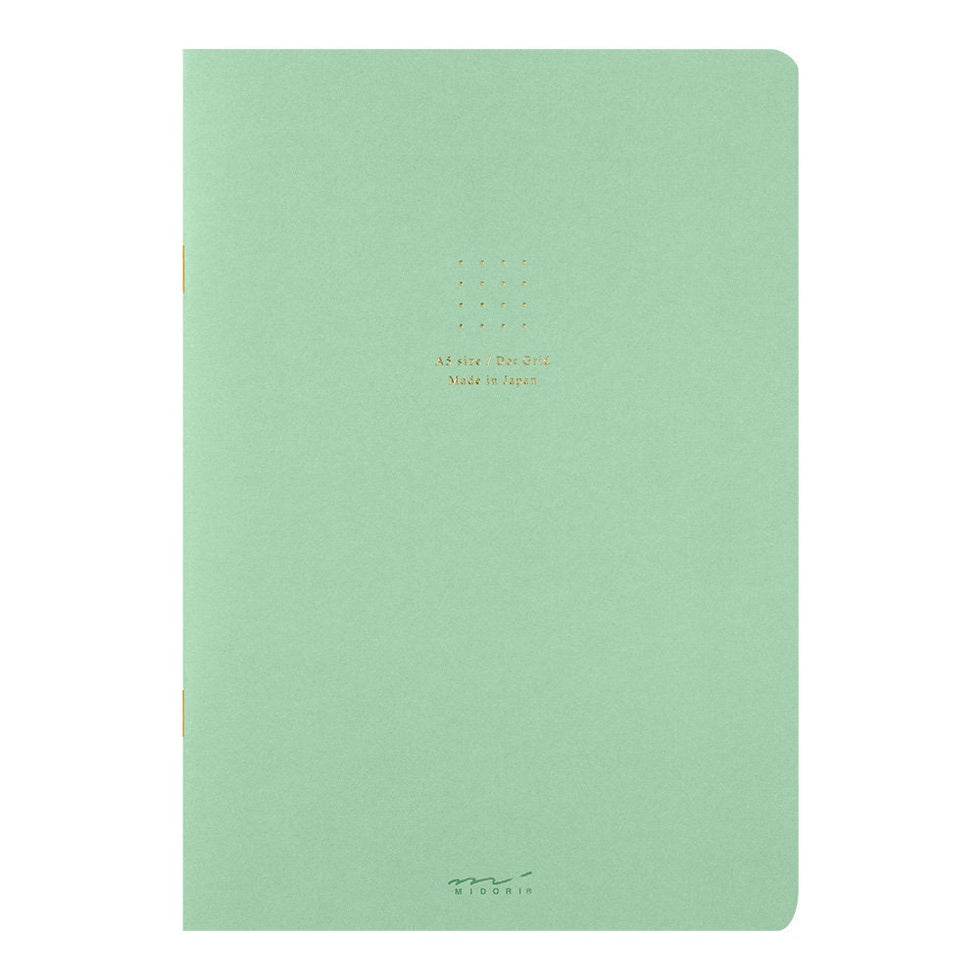 Midori A5 GREEN Color DOT GRID 5mm Notebook Color Pages Midori A5 Note ...