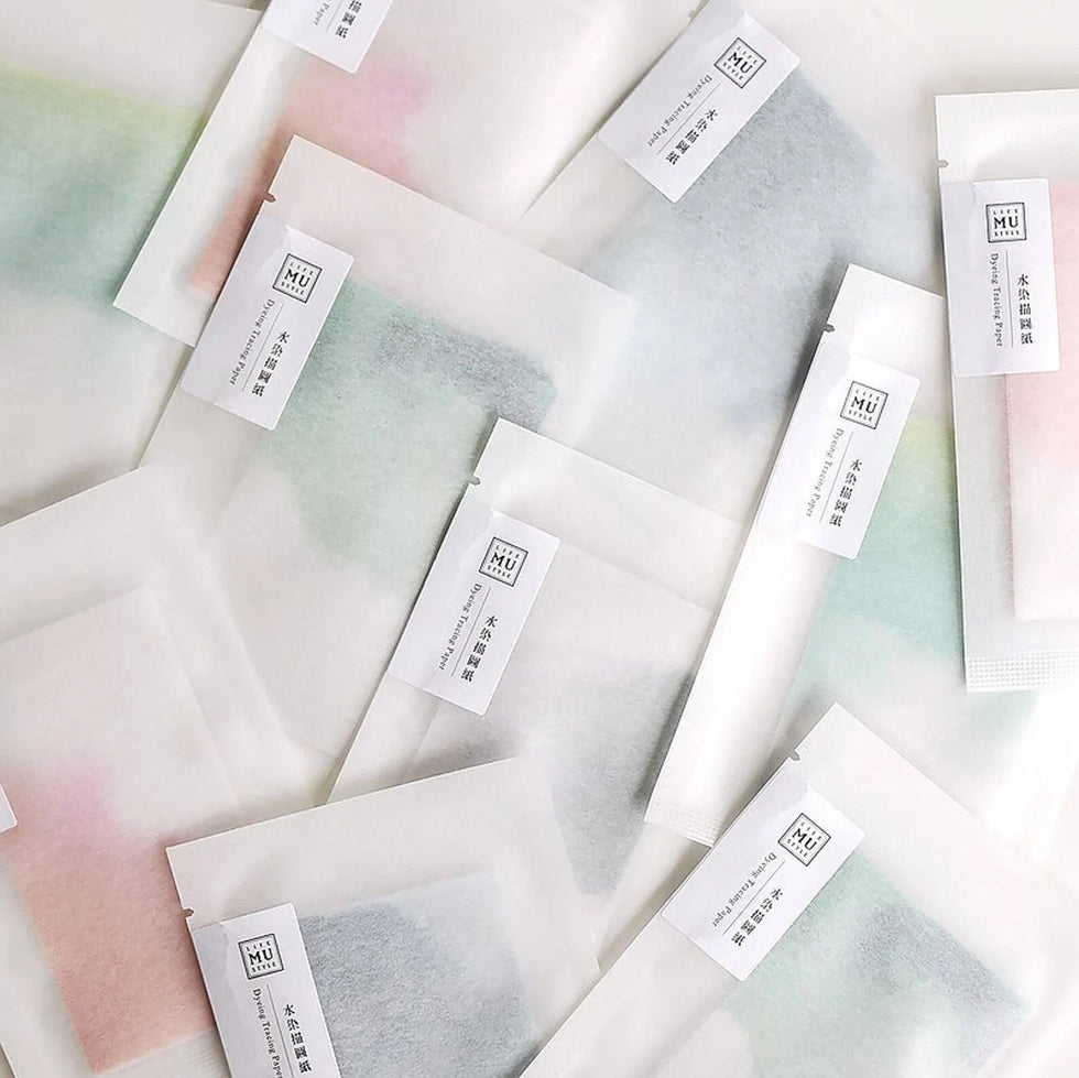 MU Lifestyle Moss GREEN Dyeing Tracing Paper Ephemera Vellum Paper Wat ...