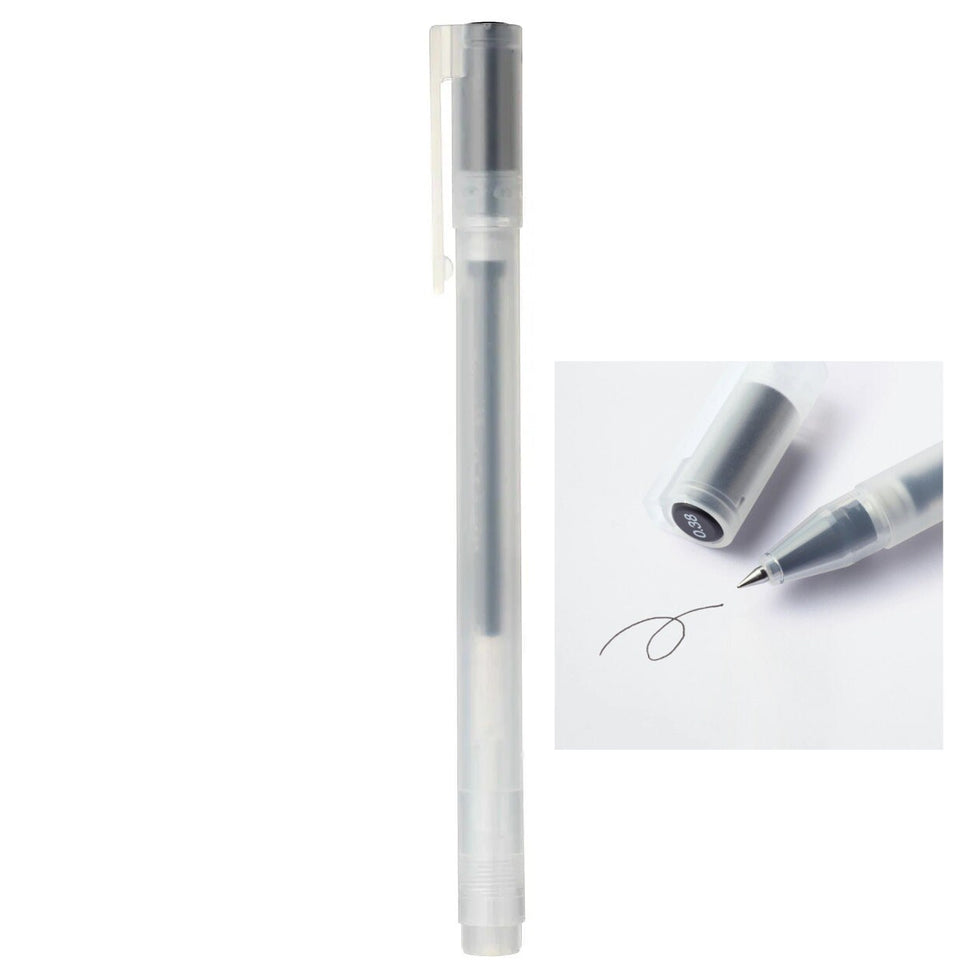 MUJI Japan ORANGE Gel Ink Cap Type Ballpoint Pen 0.38mm Muji Gel Pen S ...