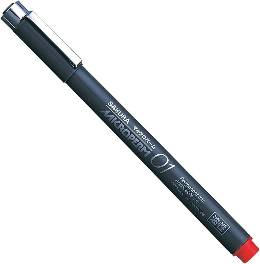 Sakura Pigma Micron RED MICROPERM Pen 01 Size 0.25mm Waterproof Pen Ar ...