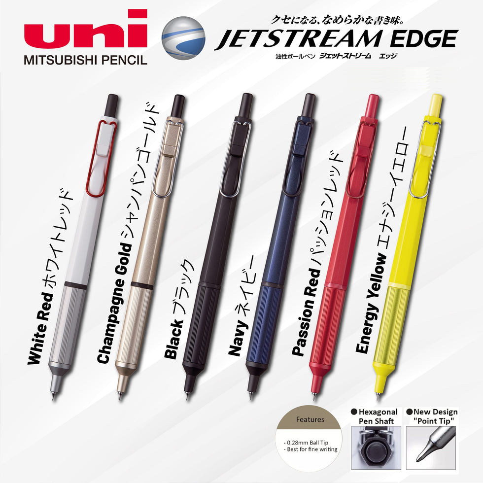 Mitsubishi Jetstream Edge PASSION RED 0.28mm Pen Oil-Based Ink Ultra F ...