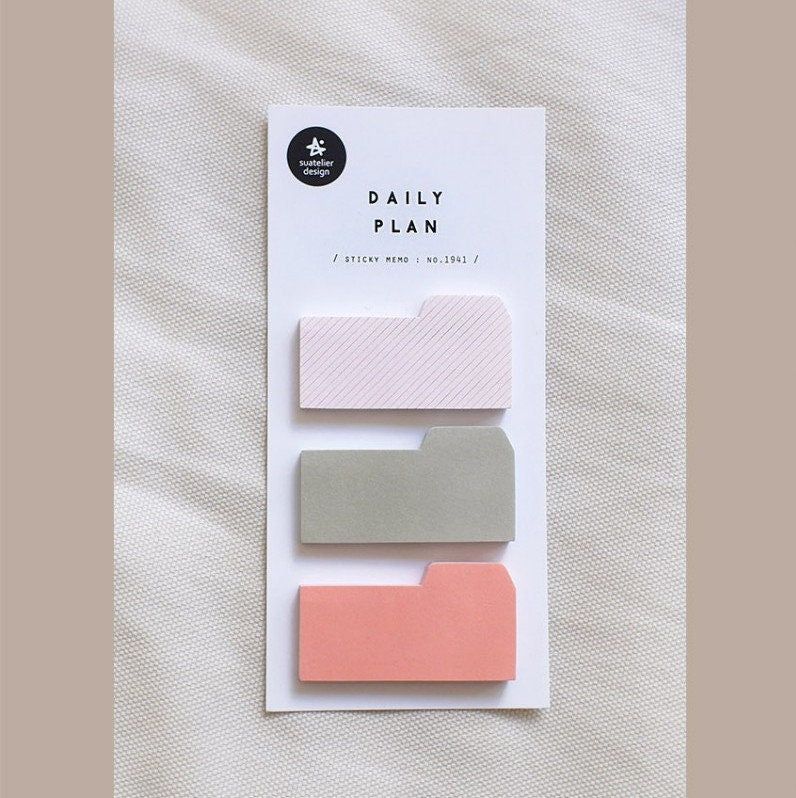 Suatelier INDEX STICKY NOTE Strips Planner Sticky Notes Monthly Schedu ...