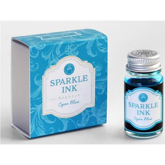 Japan Teranishi Kagaku Guitar CYAN BLUE SPARKLE Ink Fountain Pen Ink D ...