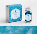 Japan Teranishi Kagaku Guitar CYAN BLUE SPARKLE Ink Fountain Pen Ink D ...