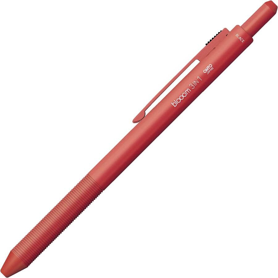 Ohto Blooom FADE RED 3-in-1 Multi-Functional Pen Multi-Pen 3 in 1 Pen ...
