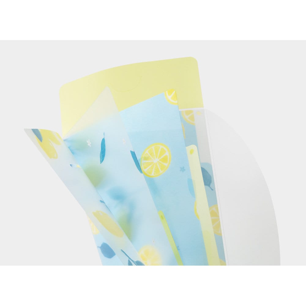LEMON Midori A5 SLIM With Flap 3 Pocket Clear Folder Md Folder Water R ...