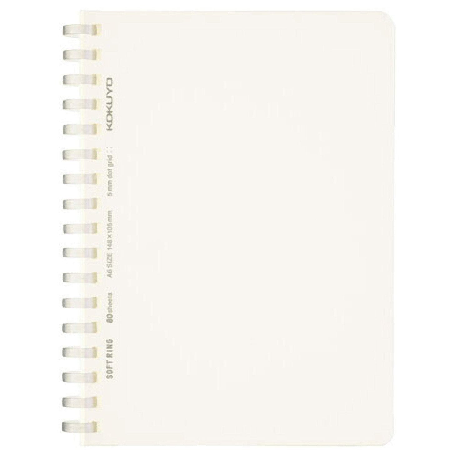 Kokuyo CLEAR Soft Ring Notebook 5mm Dot Grid SV558WT | A6 80 Sheets ...