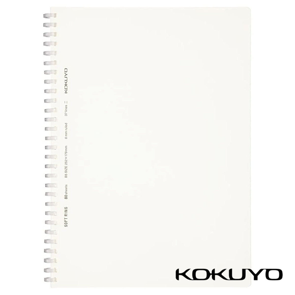 Kokuyo CLEAR Soft Ring Notebook Dotted 6 mm Ruled SV508B | Semi B5 80 ...