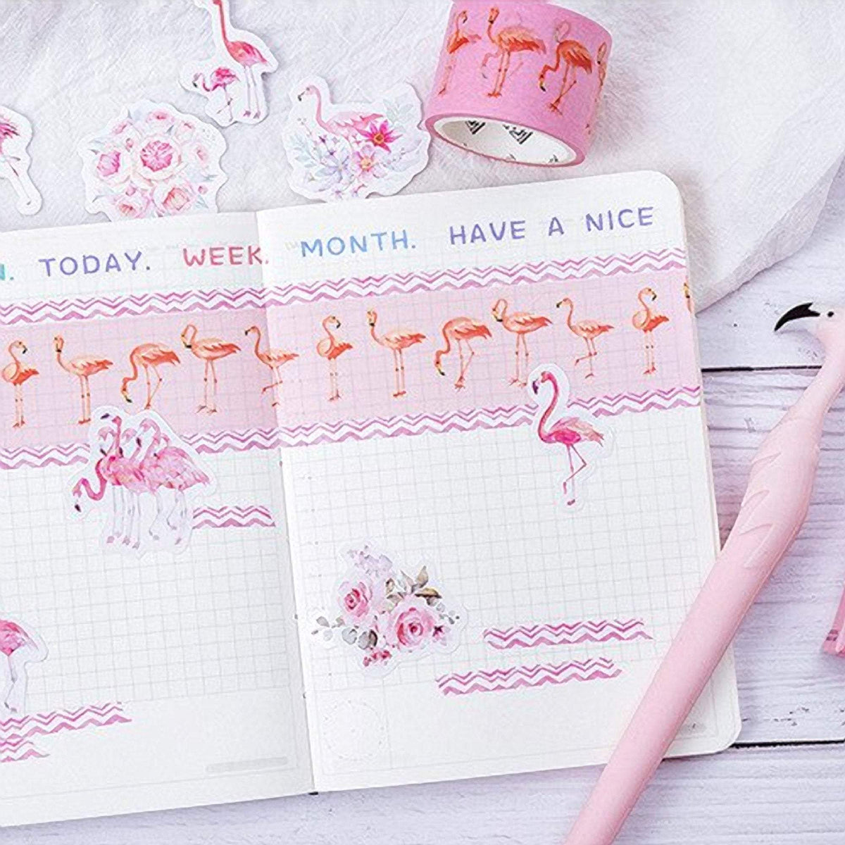 Premium Die-Cut Stickers Pink Flamingo – The Stationery Manor!