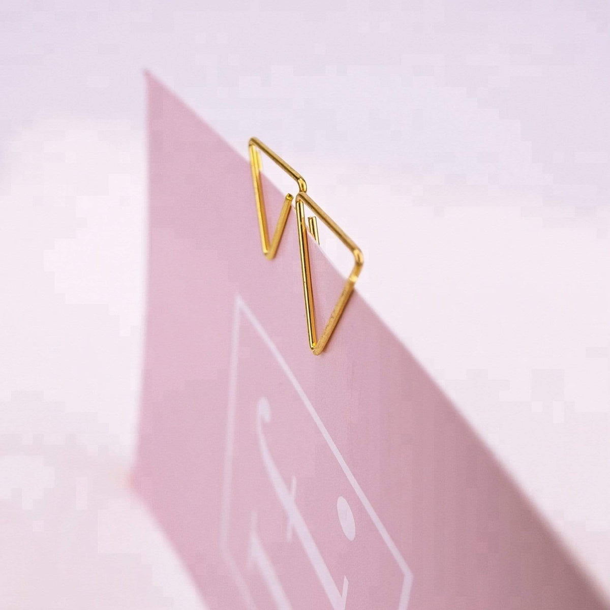 SET OF FIVE Unusual Gold Triangle Paper Clips | 20mm – The Stationery ...