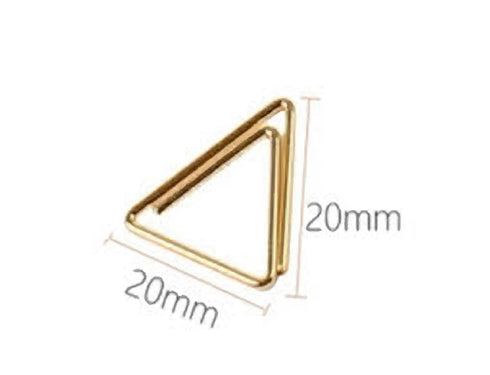 SET OF FIVE Unusual Gold Triangle Paper Clips | 20mm – The Stationery ...