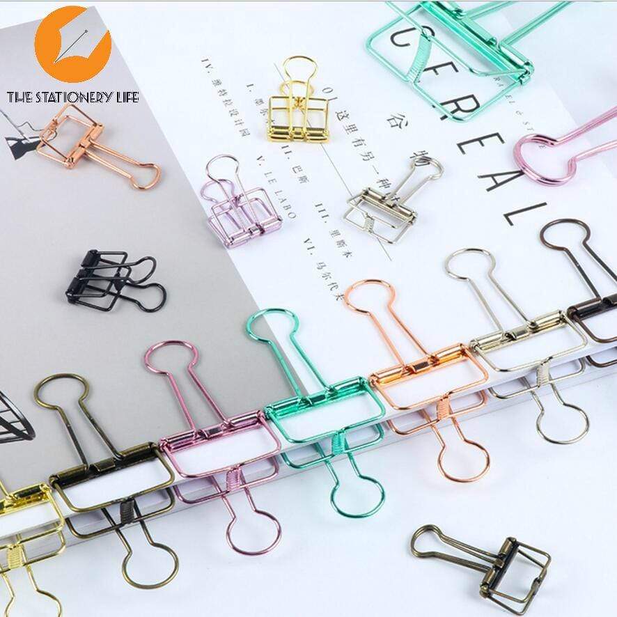 SILVER Skeleton Frame Hollow Wire Binder Clips Small, Medium & Large ...