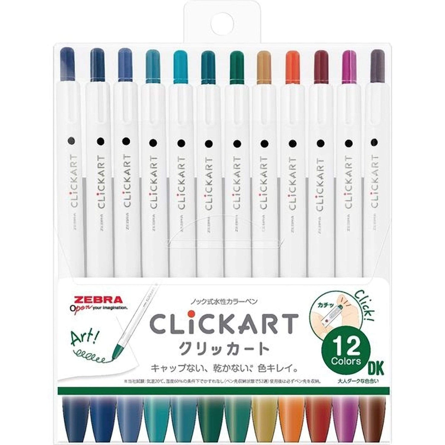 Zebra Clickart Knock Sign Pen 0.6 mm 36 Color Set NON-DRYING | ALL Col ...